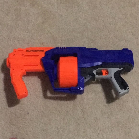 Nerf | Toys | Nerf Surgefire Elite Blaster 5dart Rotating Drum Slam ...